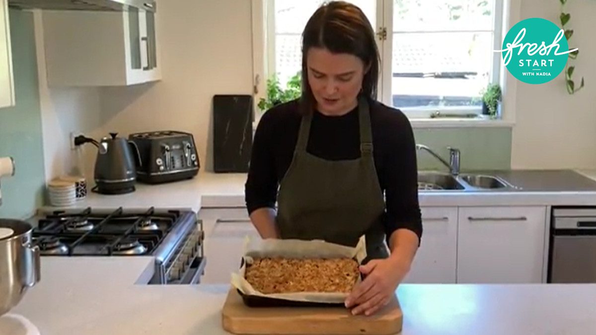 Cookalong Raspberry Coconut Crumble Bars With Amber | Blog - Fresh Start