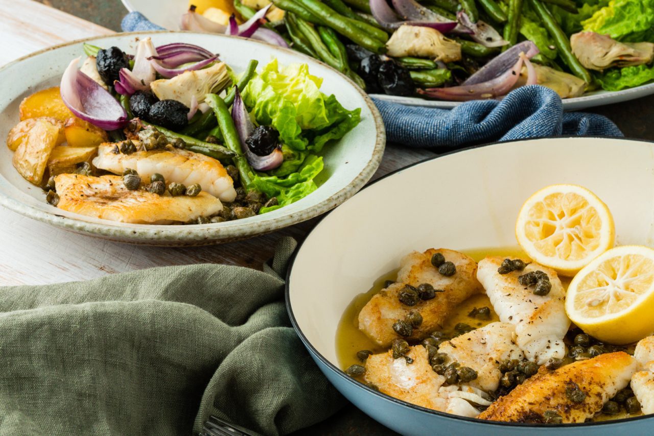 Caper Butter Blue Cod With Roasted Niçoise & Twice Cooked Potatoes | My ...