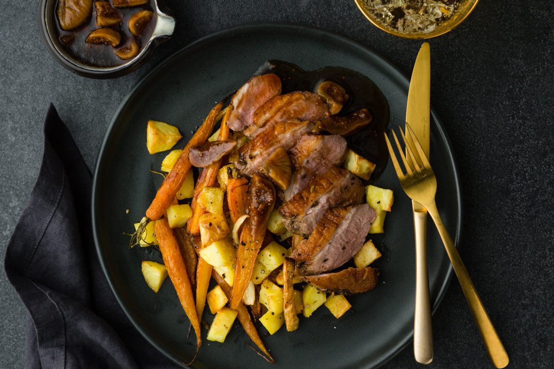 Herb Roasted Duck Breast With Baby Carrots & Fig Jus | My Food Bag ...