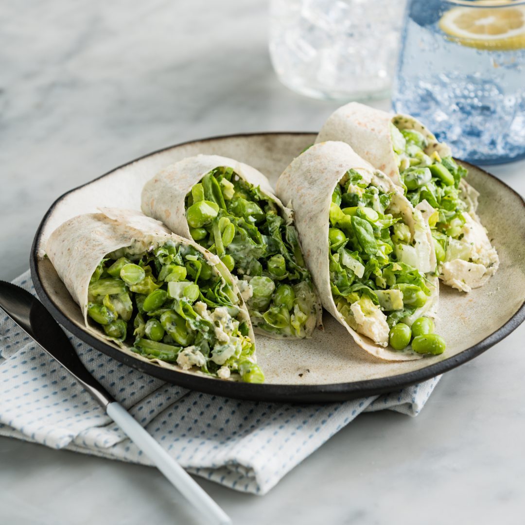 Smashed Edamame Wraps | Fresh Start - Recipes