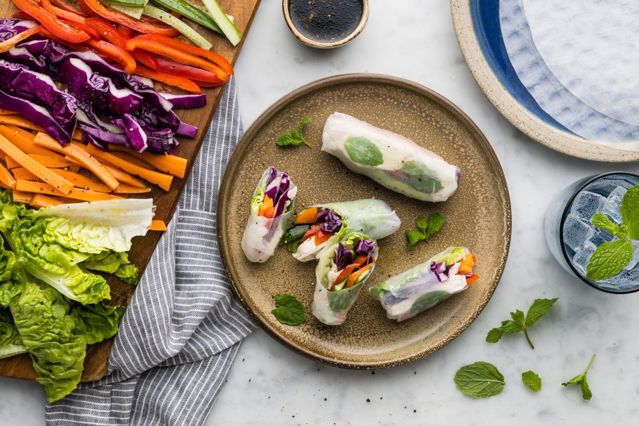 Fresh Start Japanese-Style Chicken Rice Paper Rolls | Fresh Start - Recipes