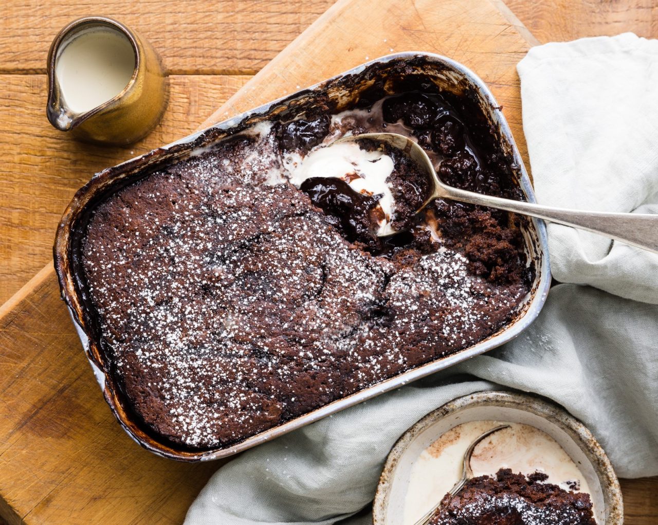Chocolate Self-Saucing Pudding Mix & Cream | Blog - Add On Recipes ...